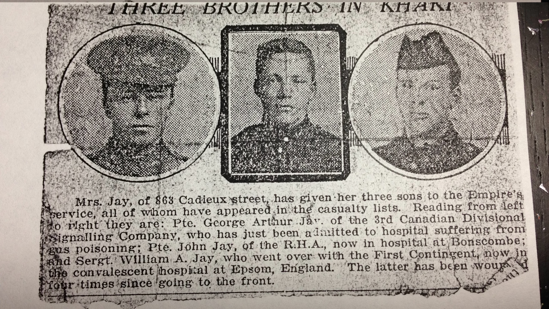 Someone’s Military Ancestor – The Jay Brothers – My Genealogy Life